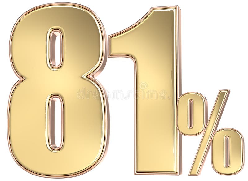 3D Render with White Background 81 Percent Stock Illustration ...