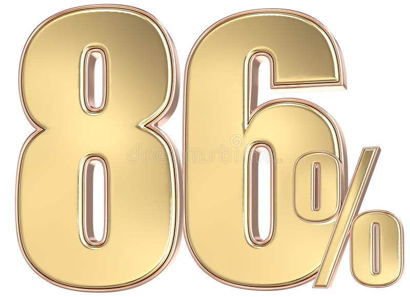 3D Render with White Background 86 Percent Stock Illustration ...