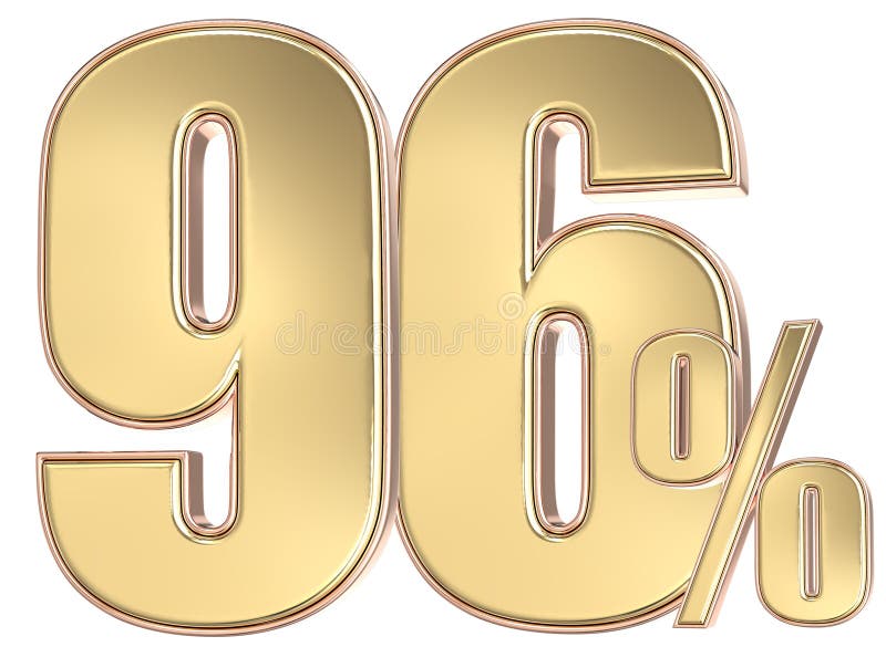 3D Render with White Background 96 Percent Stock Illustration ...
