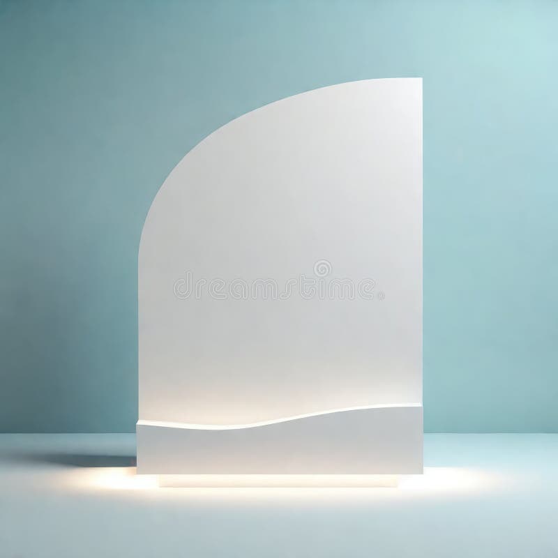 3d Render of White Blank Podium on Light Background. 3d Render of White ...