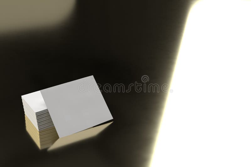 Blank Business Card White Reflective Background Stock Illustrations ...