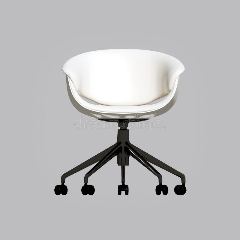 3d render of white chair stock illustration. Illustration of loft ...