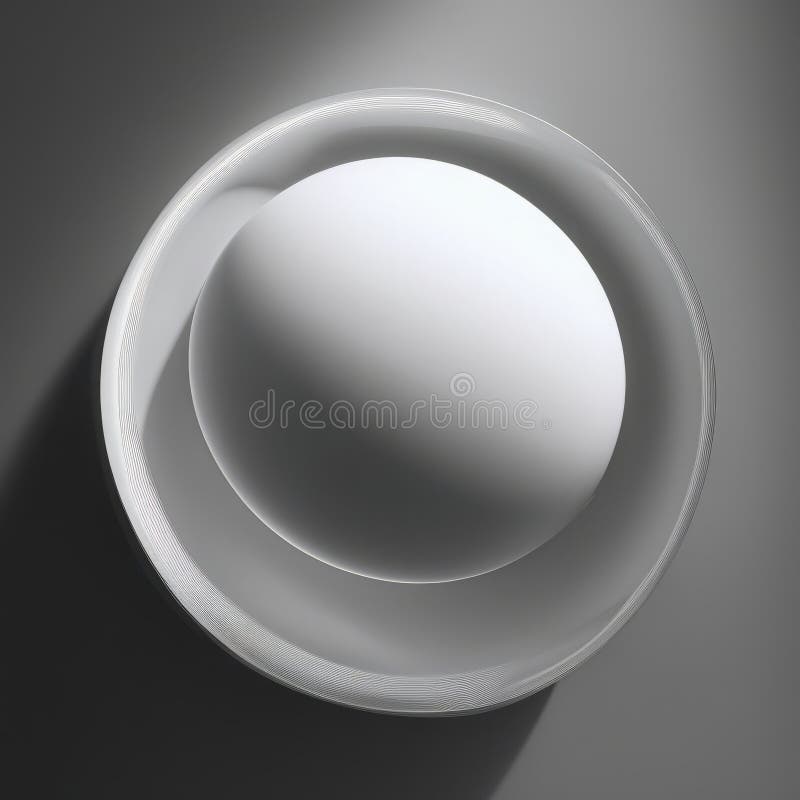 3d Render of White Circle on Gray Background. Design Element 3d Render ...