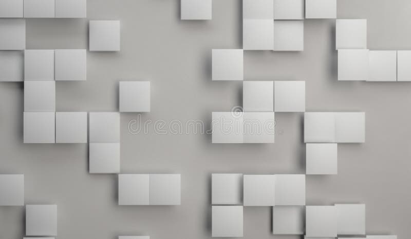3d Render of White and Gray Ceramic Tiles Over Paper Background ...