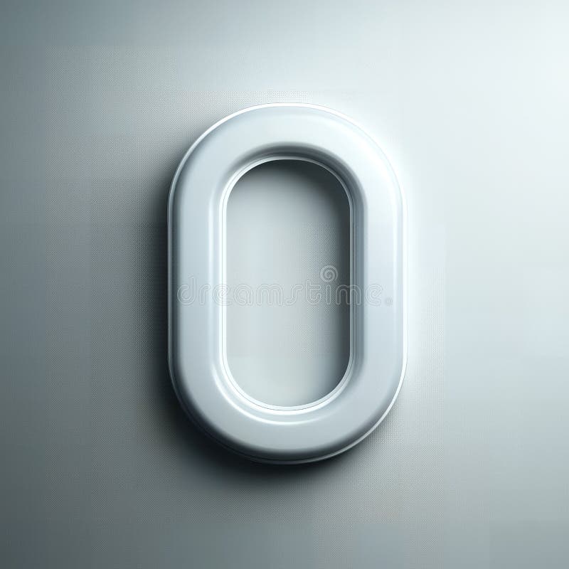 3D Render of a White Number Zero Stock Illustration - Illustration of ...