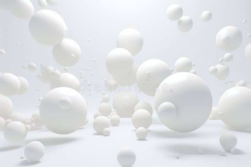 3d Render of White Particle on White Backgrond Stock Illustration ...