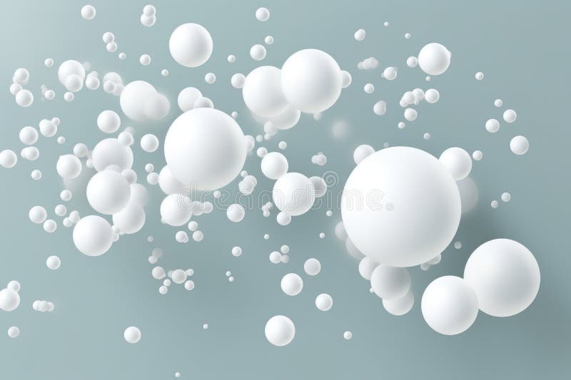 3d Render of White Particle on White Backgrond Stock Illustration ...