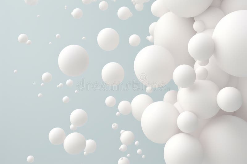 3d Render of White Particle on White Backgrond Stock Illustration ...