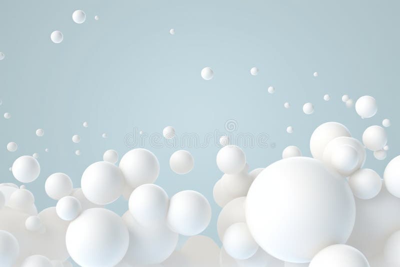3d Render of White Particle on White Backgrond Stock Illustration ...