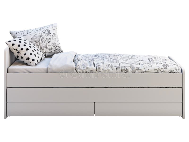 Realistic Single Bed Stock Illustrations – 435 Realistic Single Bed ...