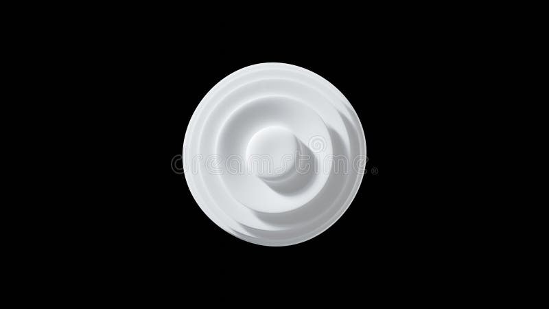 3d Render of White Sphere of Liquid Concentric Ripples with Alpha ...