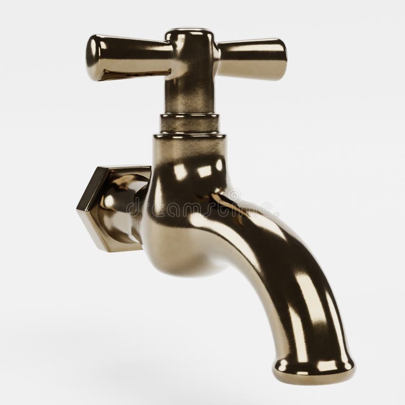 3D Render of Wine Tap stock illustration. Illustration of faucet ...