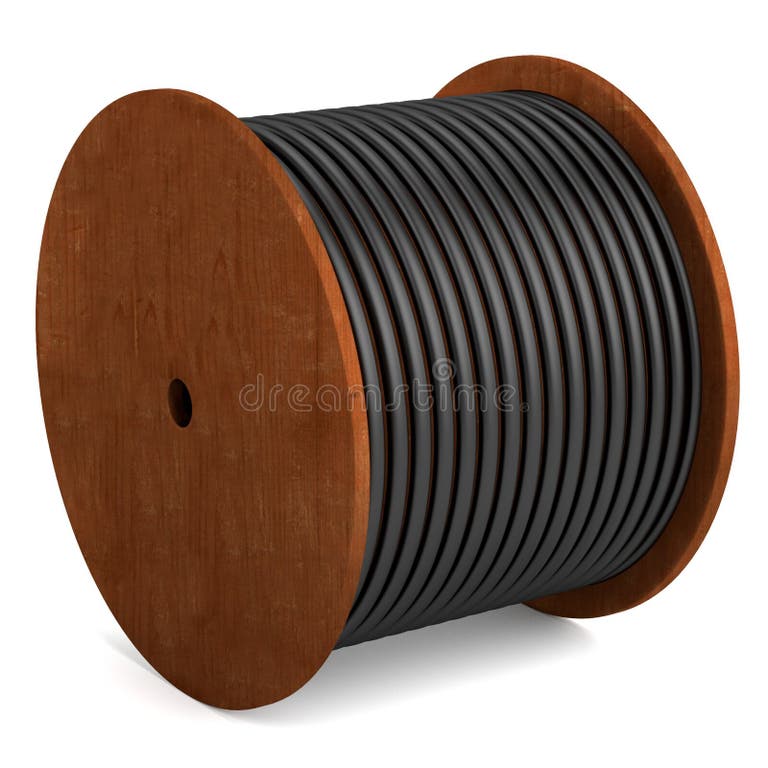 3d render of wire spool stock illustration. Illustration of site - 38511547