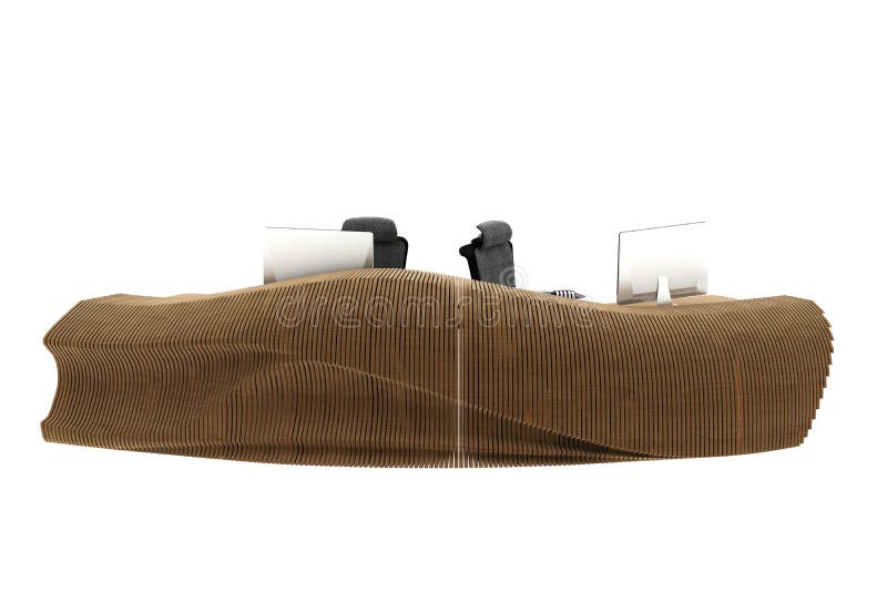 3d Render of Reception Desk Stock Illustration - Illustration of floor ...