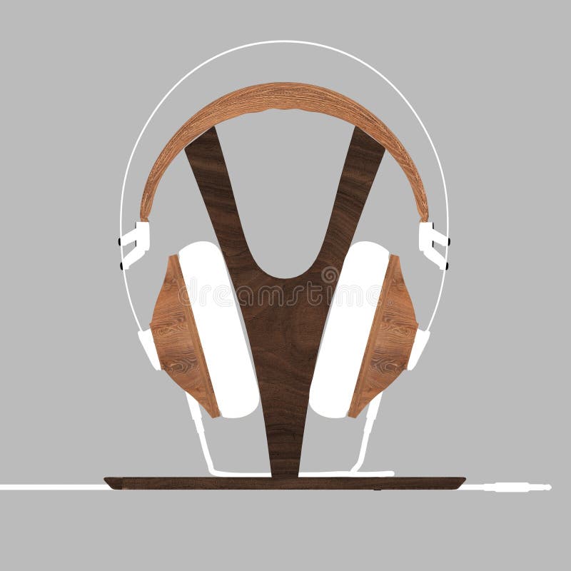 3d render of headset stock illustration. Illustration of concept ...