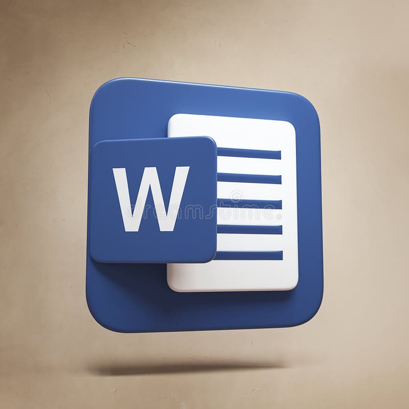 3d File Doc Icon. Minimal Word Document Icon. Document Form. Business ...