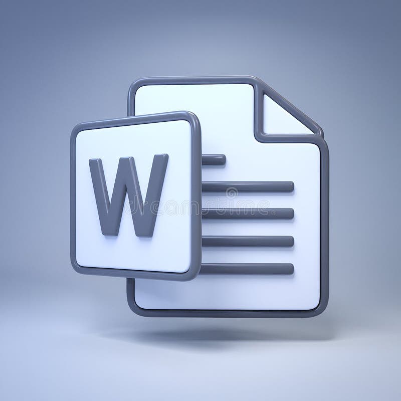 3d File Doc Icon. Minimal Word Document Icon. Document Form. Business ...