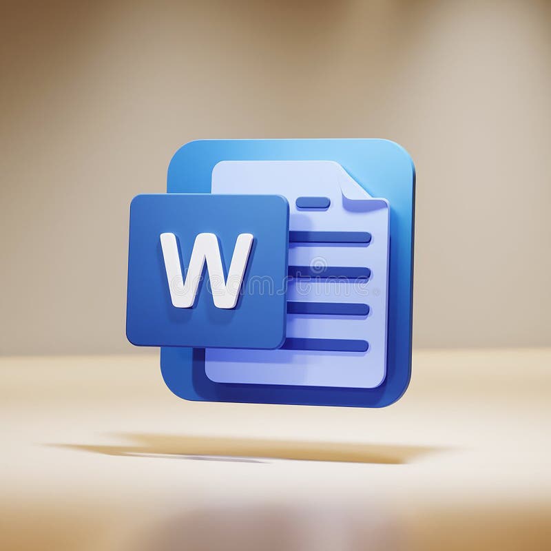 3d File Doc Icon. Minimal Word Document Icon. Document Form. Business ...