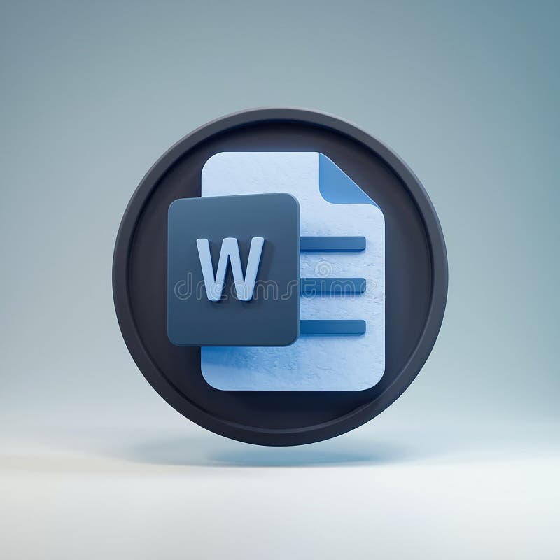 3d File Doc Icon. Minimal Word Document Icon. Document Form. Business ...