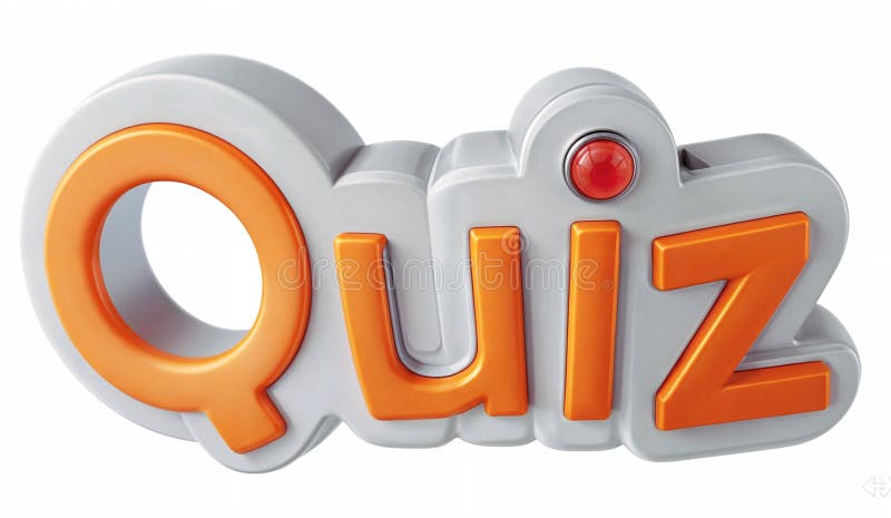 3d Render of Word Text Quiz Stock Illustration - Illustration of assess ...