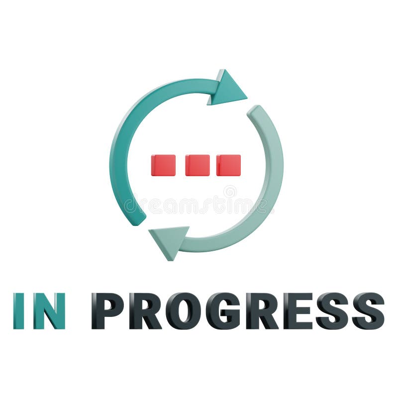 3d Render Work in Progress with Transparent Background Stock ...