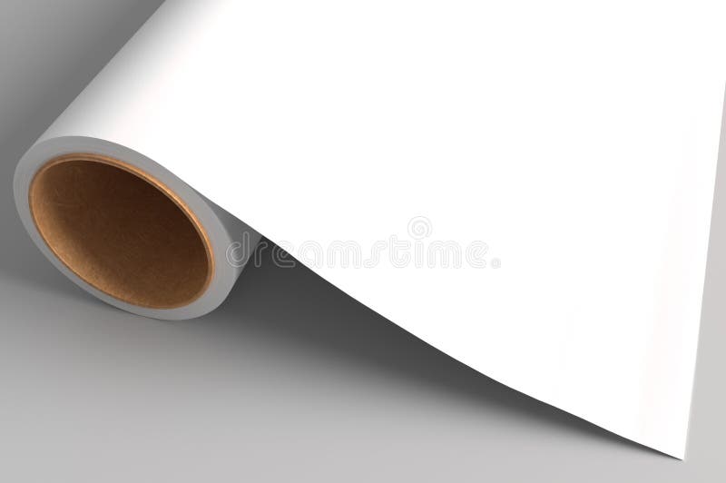 3d Render Wrapping Paper Roll Mockup with Space for Template Stock ...