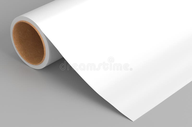 3d Render Wrapping Paper Roll Mockup with Space for Template Stock ...