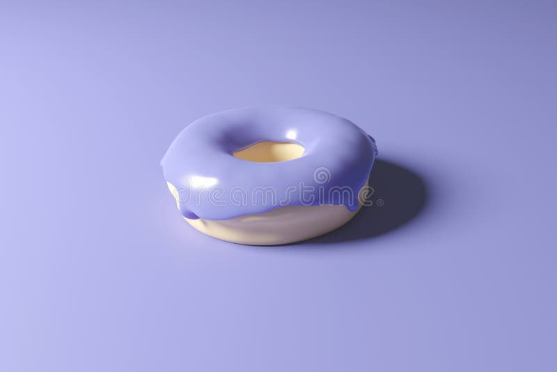 3d Render of Donut Pattern Glazed with Violet Color of the Year 2022 ...
