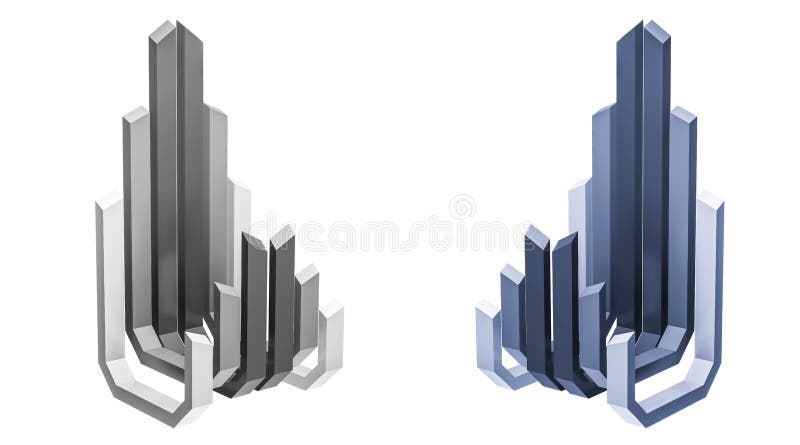 3d Rendered, Abstract Building Logo, Perspective View Stock ...
