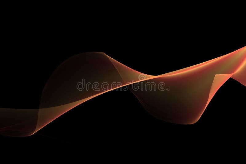 3D Rendered Abstract and Curvy Dynamic Effect on a Black Background ...