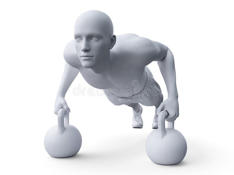 Muscular Man Working Out Stock Illustrations – 327 Muscular Man Working ...