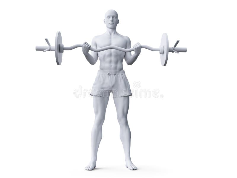 Man Muscular Working Out Stock Illustrations – 327 Man Muscular Working ...