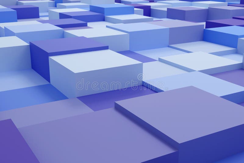 3d Rendered Abstract Purple Background with Square Shape Stock ...
