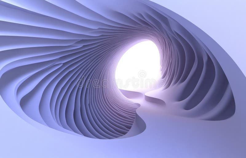 A 3D Rendered Abstract Purple Structure with a Geometric Background ...