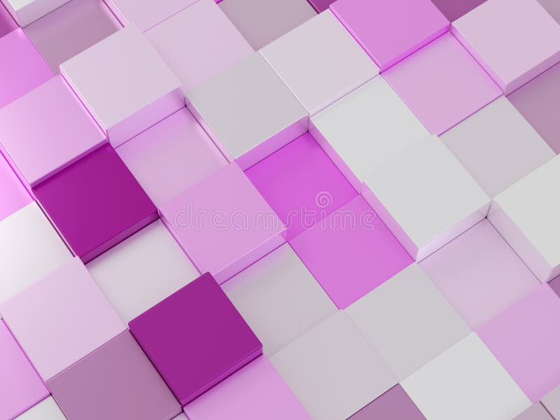 3d Rendered Abstract Soft Purple Background with Square Shape Stock ...