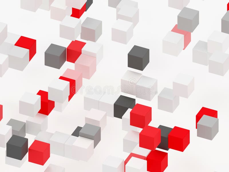 3d Rendered Abstract Soft Red Background with Square Shape Stock ...