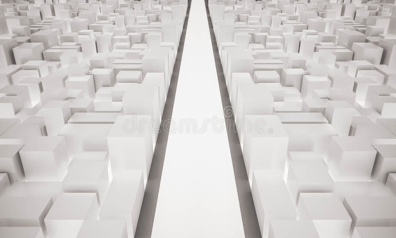 3d Rendered, Aerial View of City with Main Road Stock Image - Image of ...