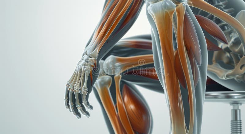 3D Rendered Anatomical Study of Human Skeletal and Muscular System in ...