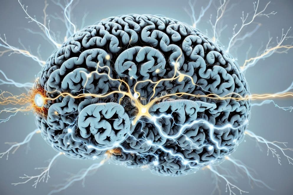 3d Rendered Anatomy Illustration of a Human Body Shape with Brain Stock ...