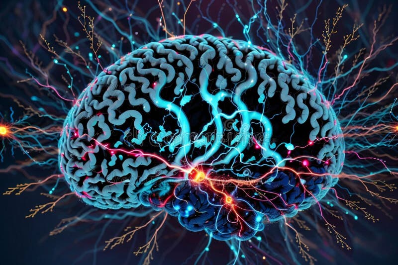 3d Rendered Anatomy Illustration of a Human Brain Stock Illustration ...