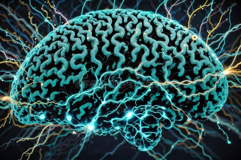 3d Rendered Anatomy Illustration of a Human Brain Stock Illustration ...