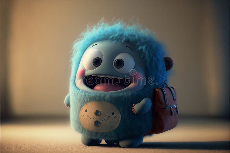 3d Rendered of an Animated Fluffy Character Stock Illustration ...