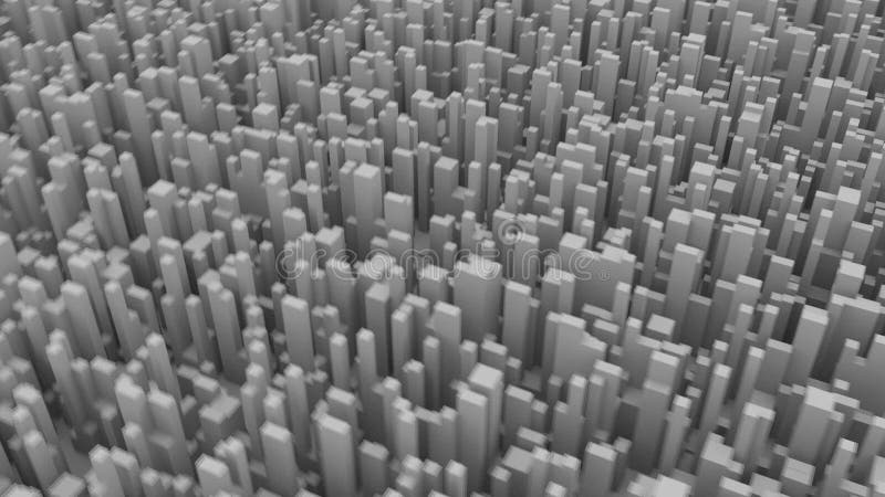 3D Rendered Animation of Cubes Emerging from the Ground Stock Footage ...
