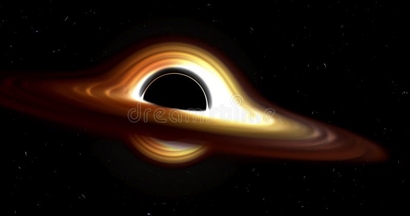 3D Rendered Animation of Flying Interstellar Black Hole in Cosmos Stock ...