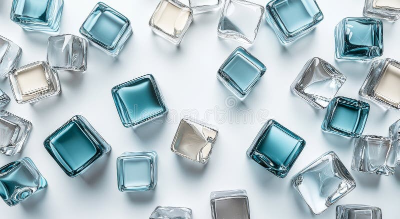 3D Rendered Background Featuring Abstract Glass Shapes. Stock ...