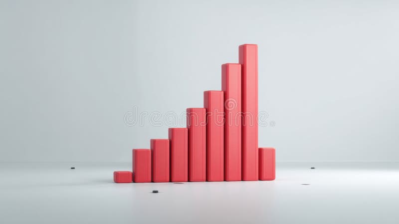 Declining Bar Graph stock illustration. Illustration of business - 375981982