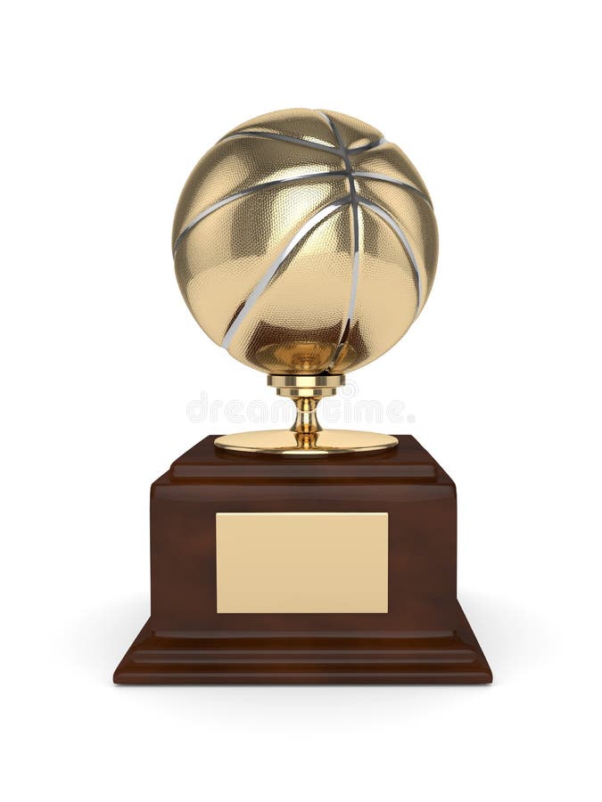 3d Rendered Basketball Trophy on White Stock Illustration ...