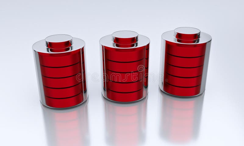 3d rendered batteries stock illustration. Illustration of 3drendered ...