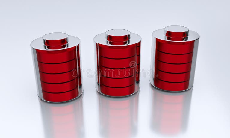 3d rendered batteries stock illustration. Illustration of 3drendered ...