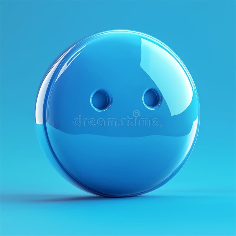 Blue Button Face stock illustration. Illustration of button - 334816292
